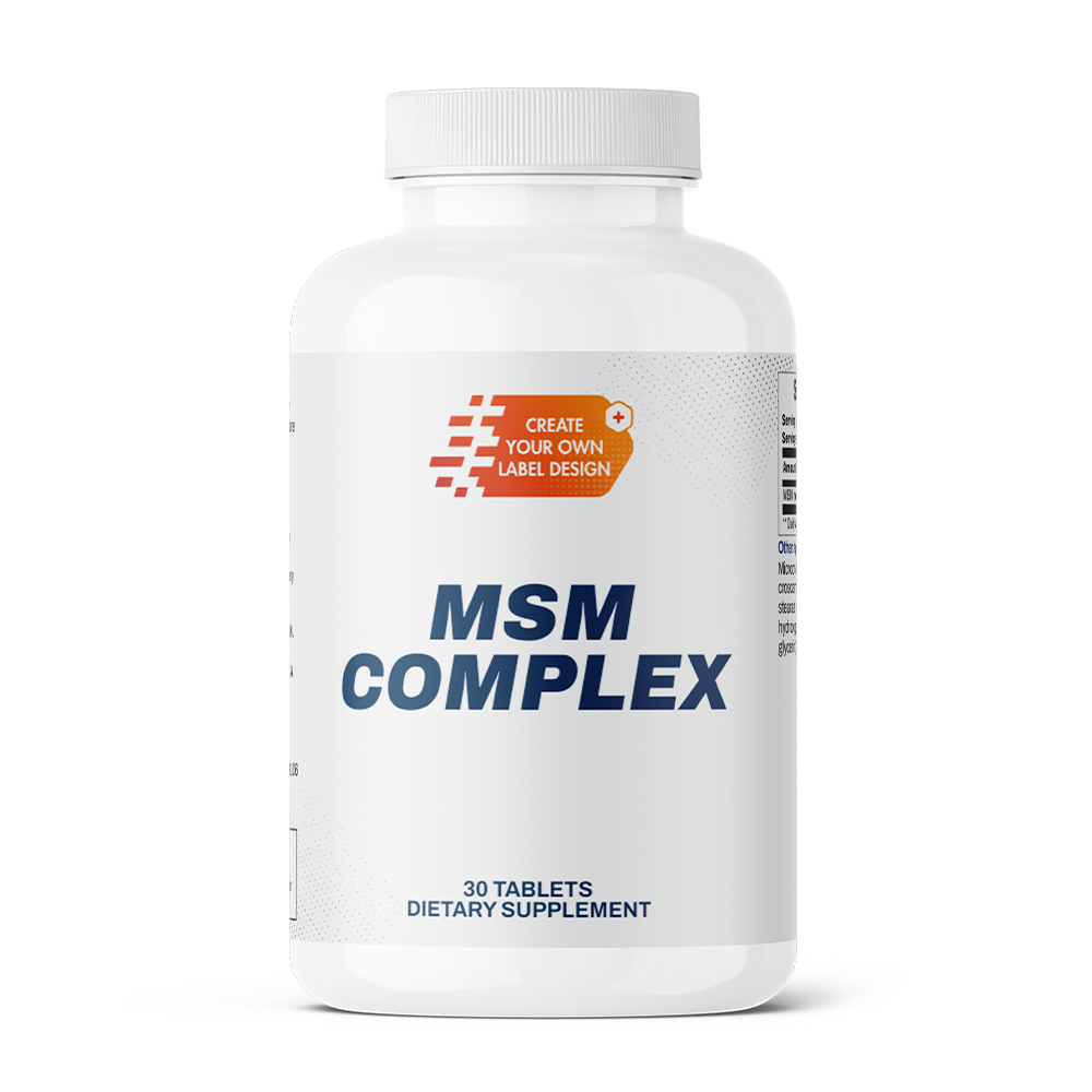 MSM 1000mg - Premier Private Label CPG Nutraceuticals | Next Day Nutra